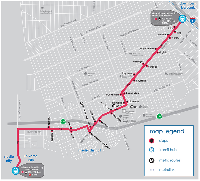 Pink Route - City of Burbank