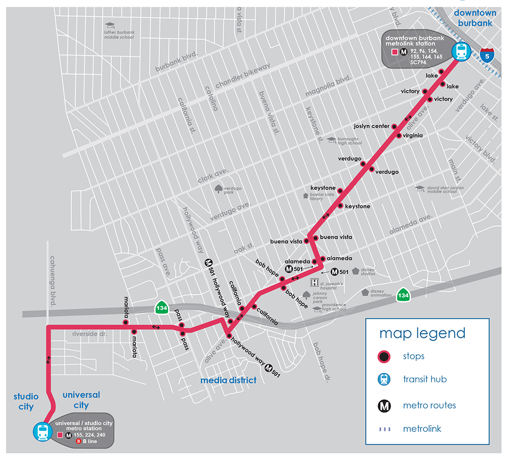 Pink Route - City of Burbank